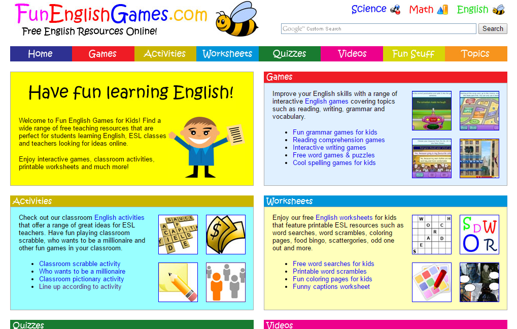 Fun English Games for kids