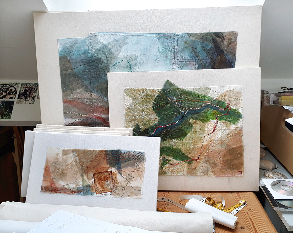 An Artist's Life For Me!: Orchard Square Residency: Mounting Textiles Work