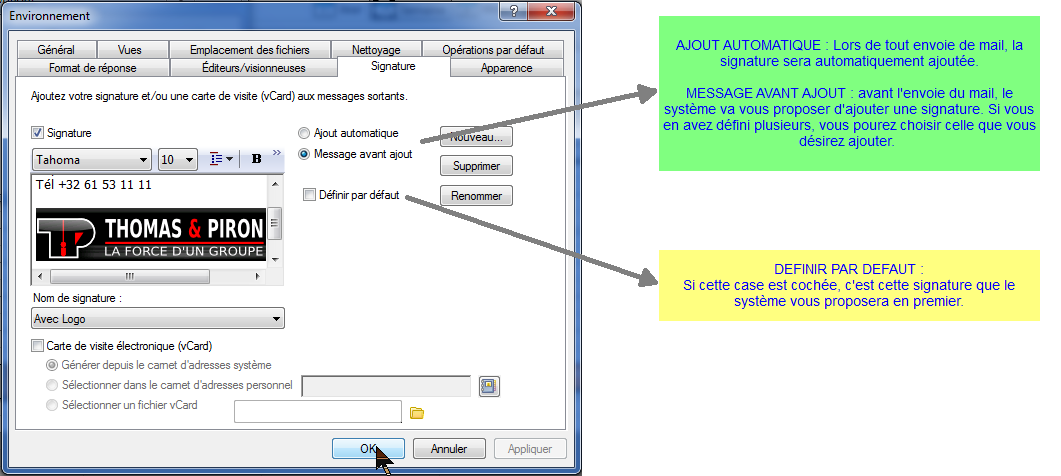 Espace Formation: Groupwise : Comment personnaliser sa signature