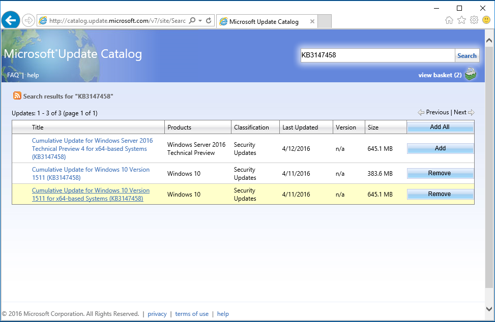 Hướng dẫn tải các gói update kb msu offline từ trình duyệt internet ...