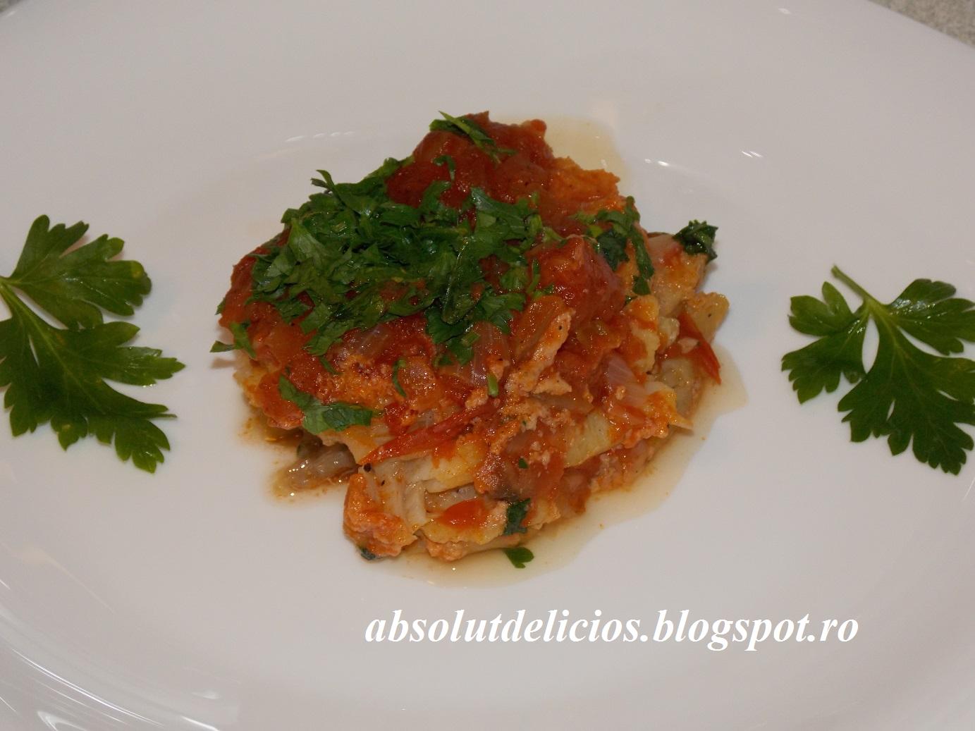 Absolut Delicios: FILE DE COD LA CUPTOR CU SOS DE ROSII