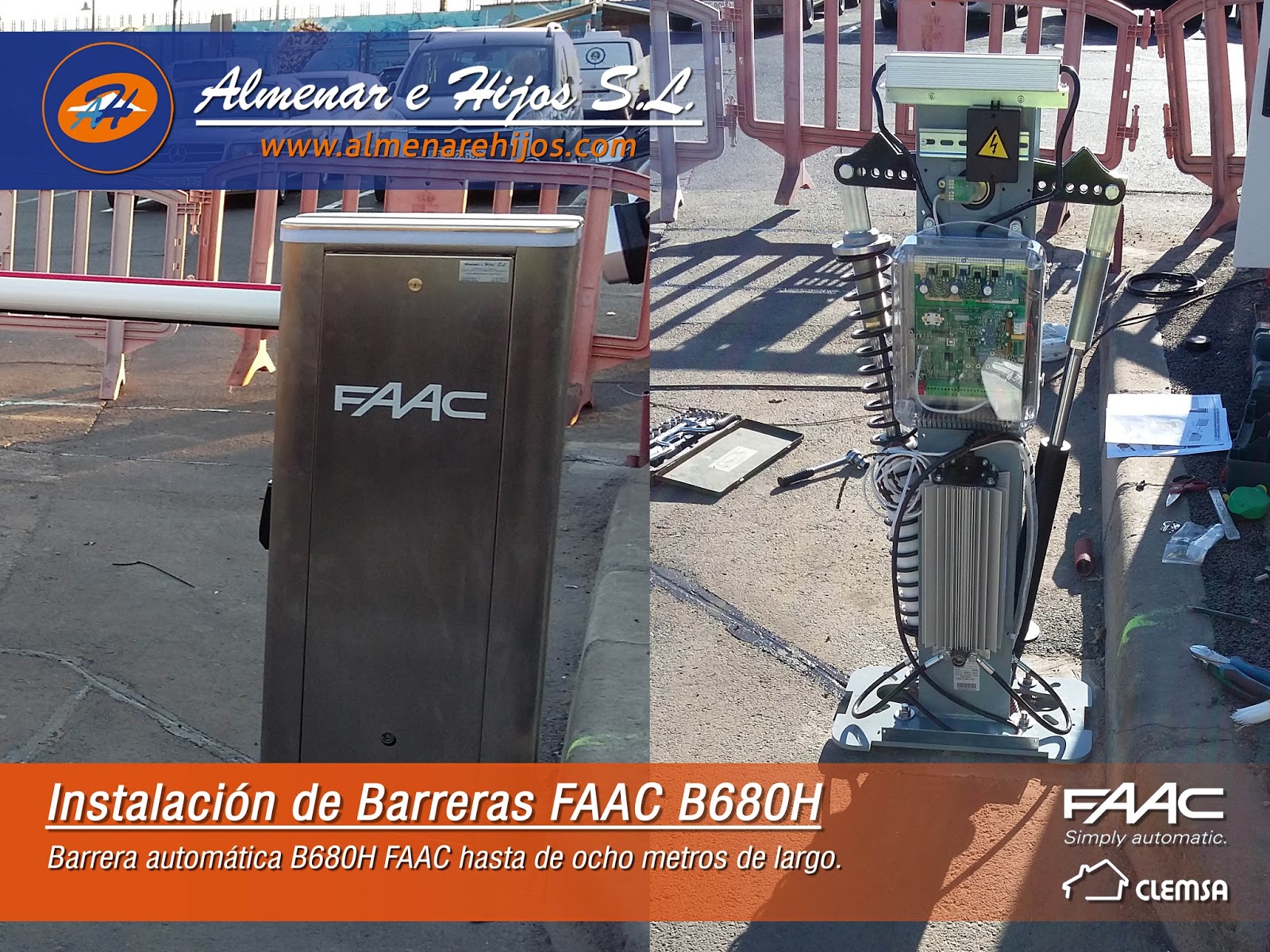 Almenar e Hijos Cerrajería: BARRERA B680H FAAC
