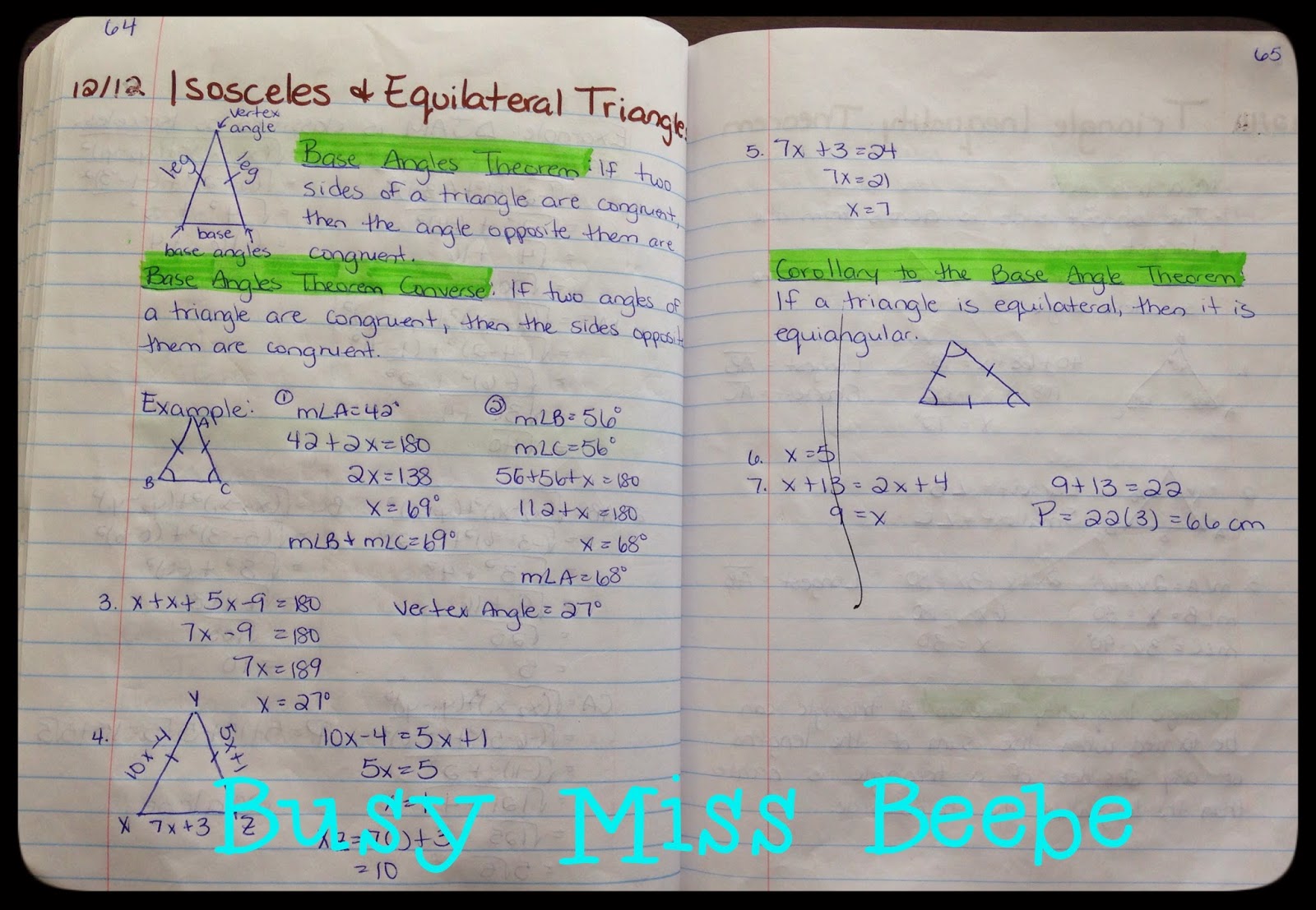 Busy Miss Beebe: Geometry Interactive Notebook - The Sixth Unit