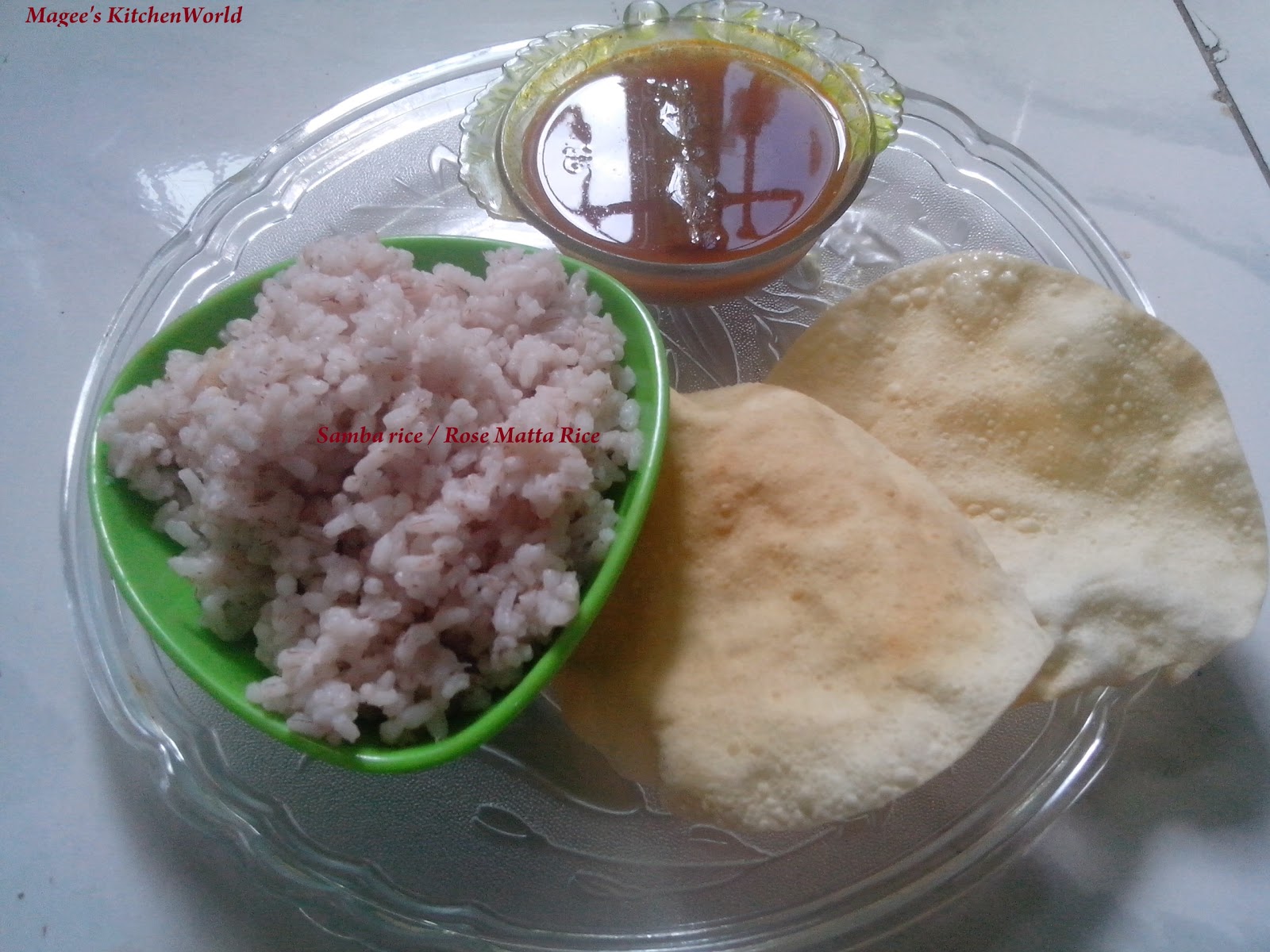 Magee's kitchen World: Red Samba Rice Cooking