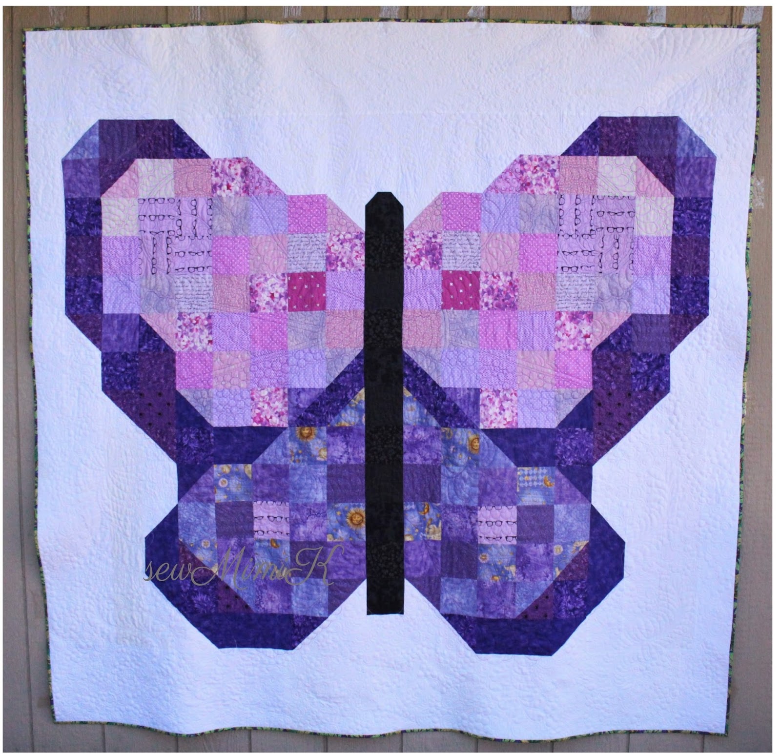 Purple butterfly quilt | Sew Mimi.K