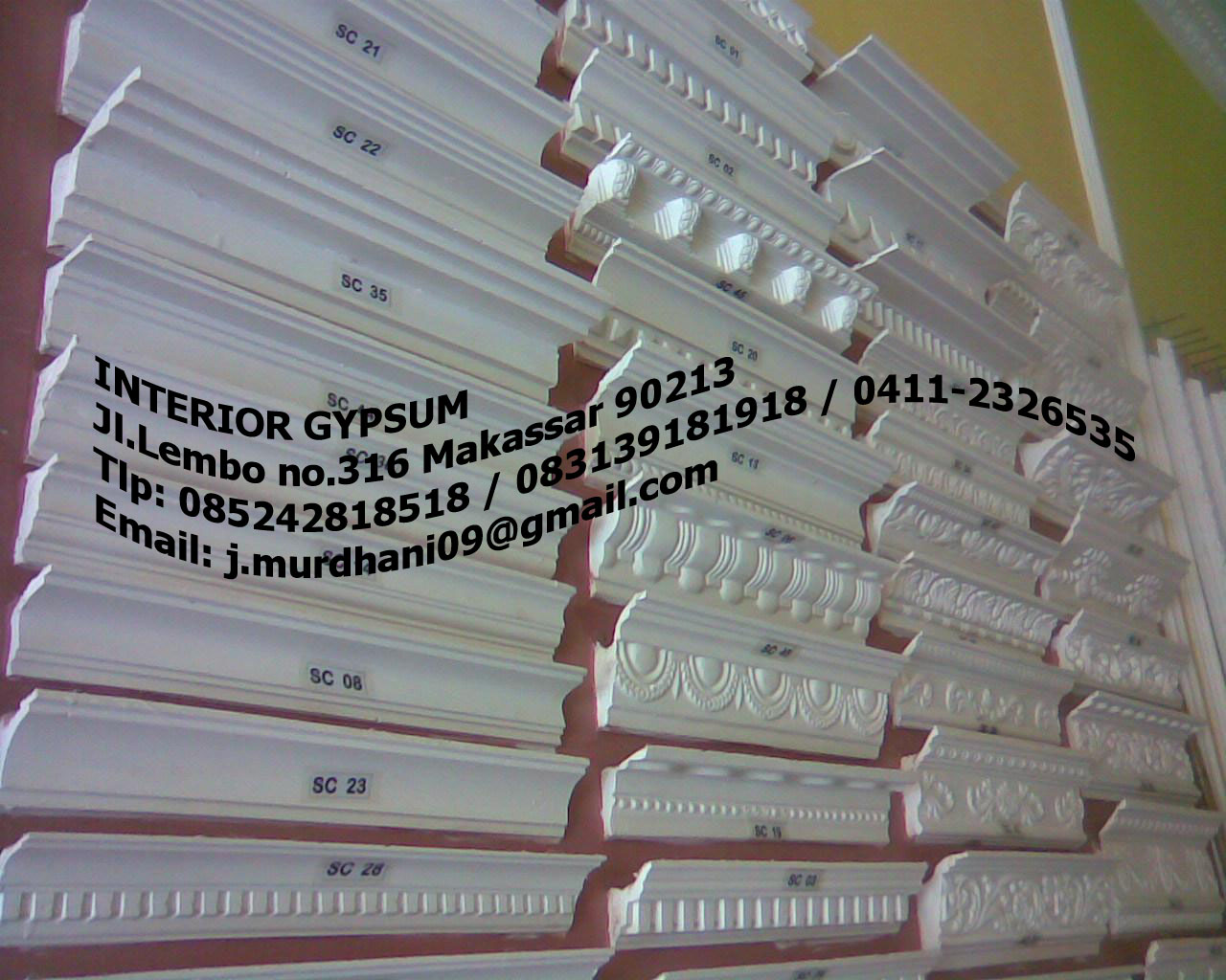 DESAIN INTERIOR PLAFON, PARTISI & LIST PROFIL GYPSUM MAKASSAR