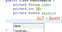 Criar métodos Set e Get automaticamente no NetBeans - Evertec ...
