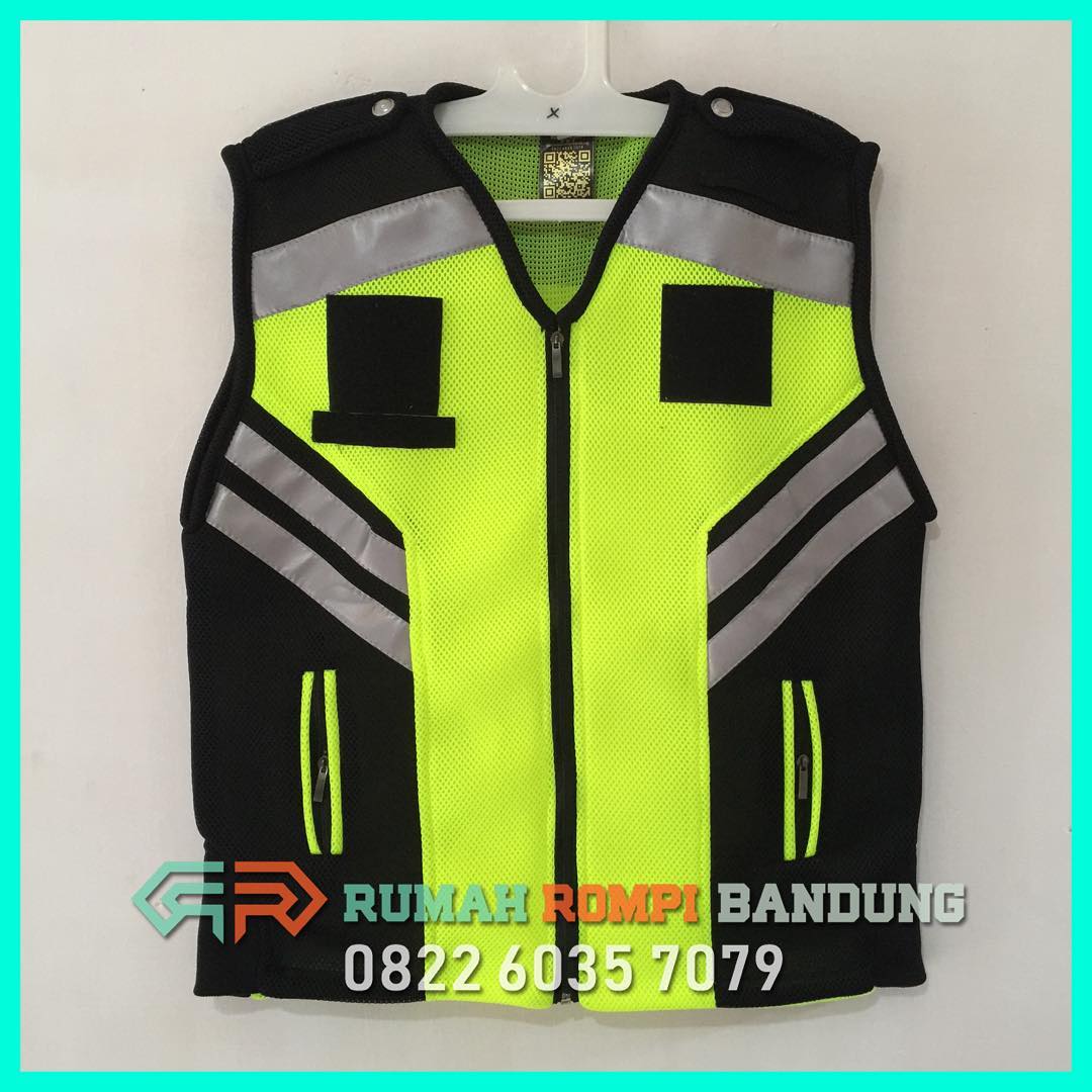 Jual Custom Rompi Polosan - Stabilo Hitam Bandung Murah