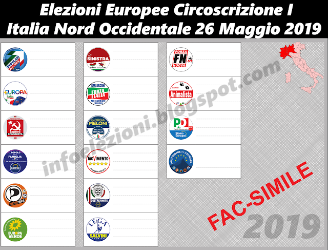 Info Elezioni: Fac-Simile scheda elezioni Europee 2019 Info Elezioni: Fac-Simile scheda elezioni Europee 2019