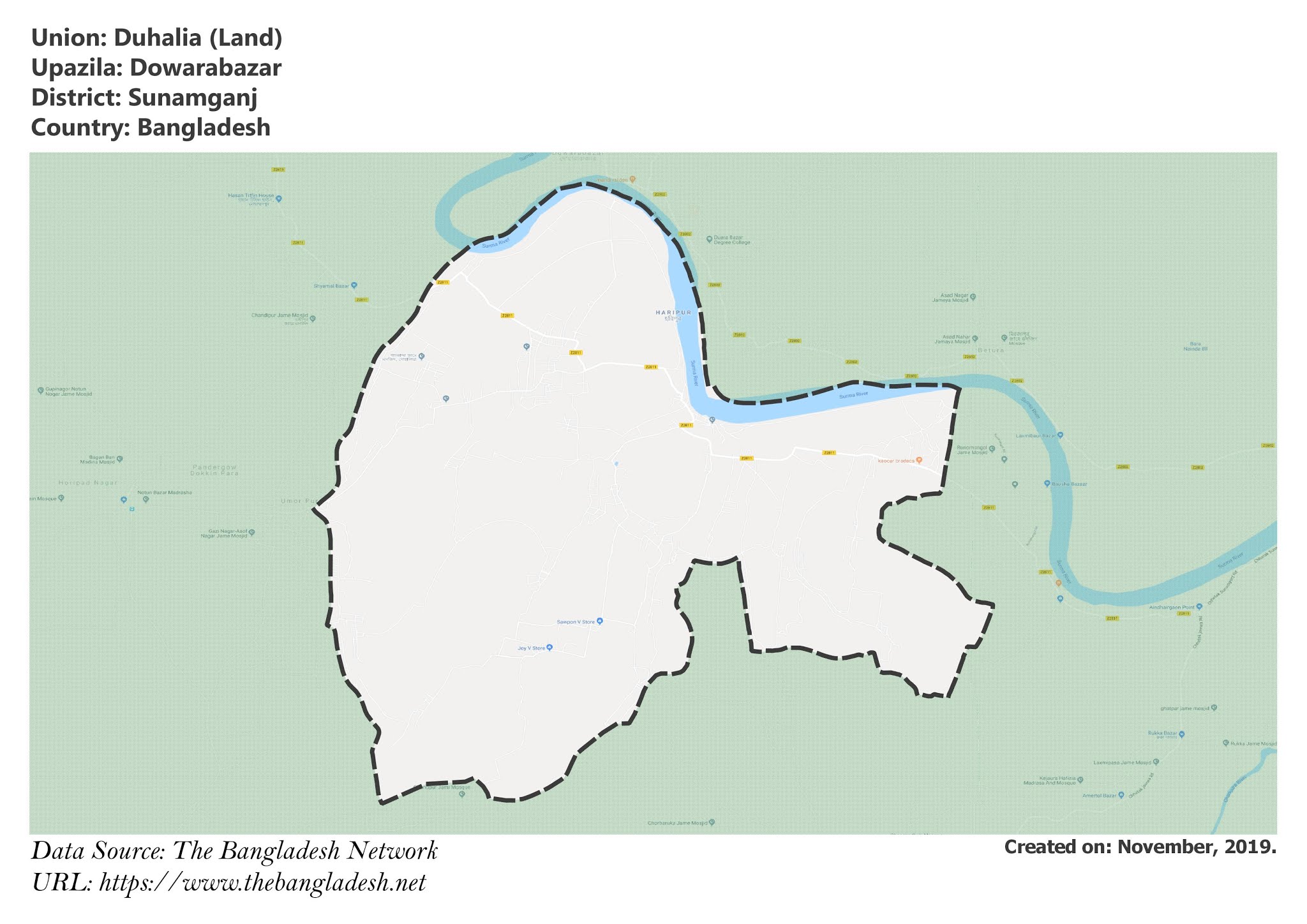 Duhalia Union, Sunamganj