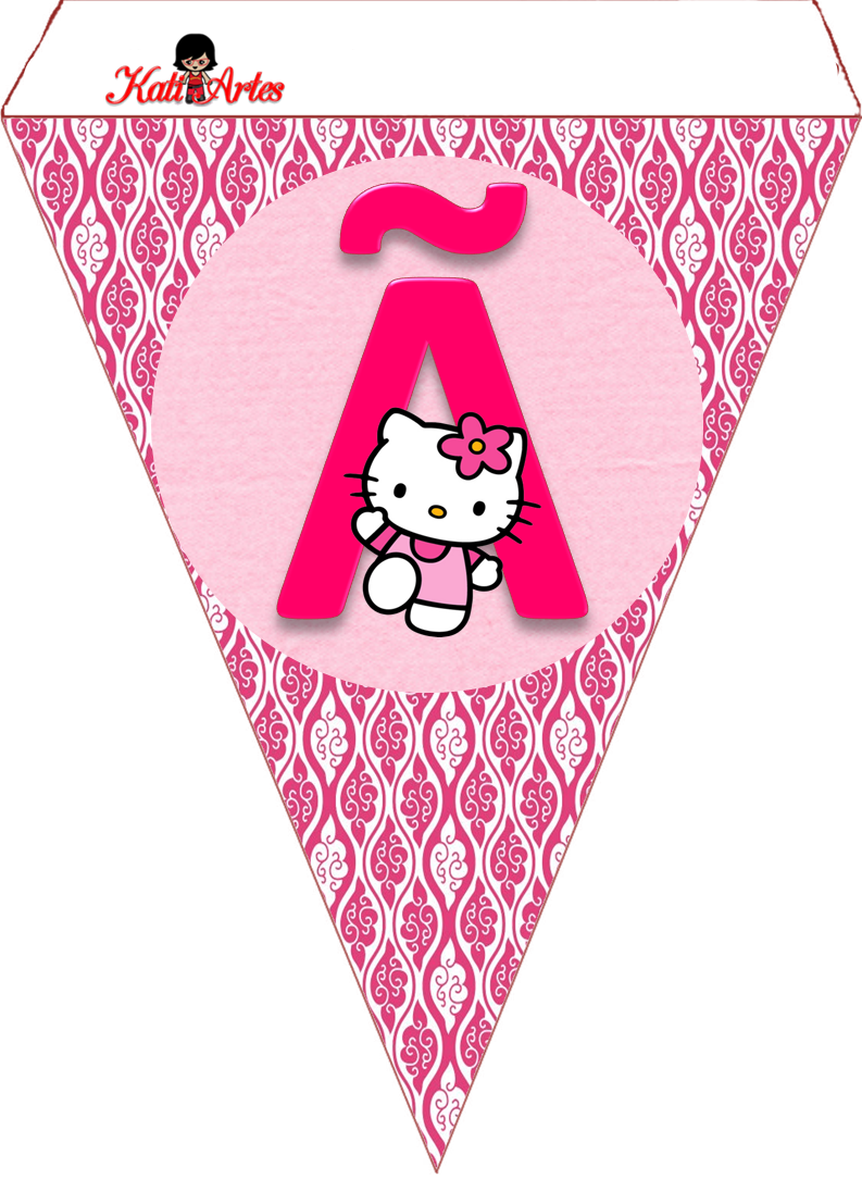 Hello Kitty Free Printable Bunting. - Oh my Alfabetos!