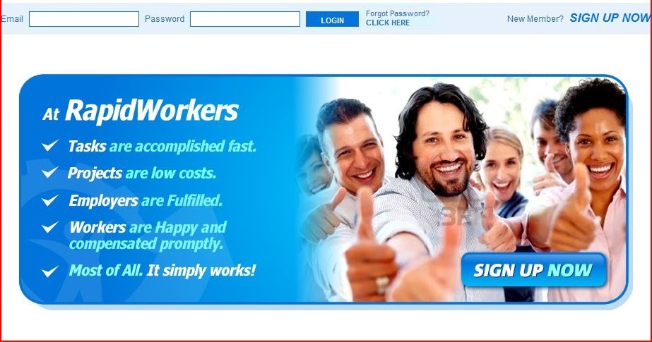 Pesquisas na Internet: Rapidworkers