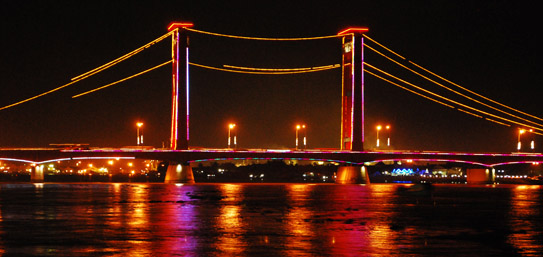 Indonesian Travel: Ampera Bridge In Palembang