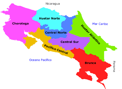 Características de las Regiones Socio-Económicas de Costa Rica
