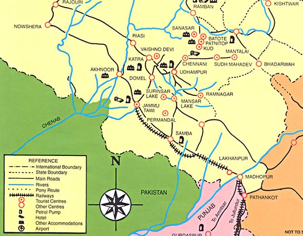 Maa Vaishno Devi Temple Route Map & Accomodation Details of Katra ...