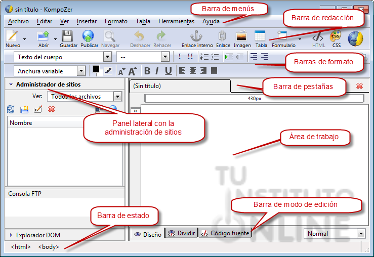 Los gadgets virtuales y la Historia: Introducción a Kompozer (Editor de ...