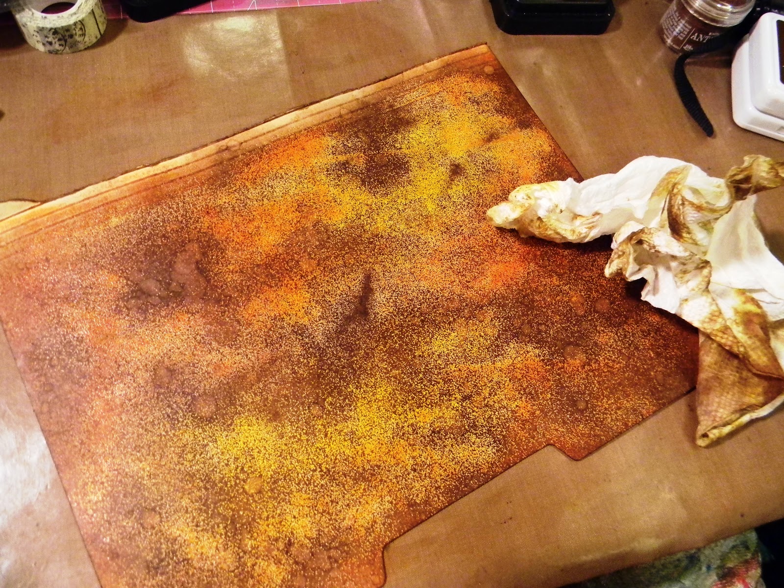 TFJB Inspiration Ave: Saturday StepxStep: Distress Ink Enameled Rust