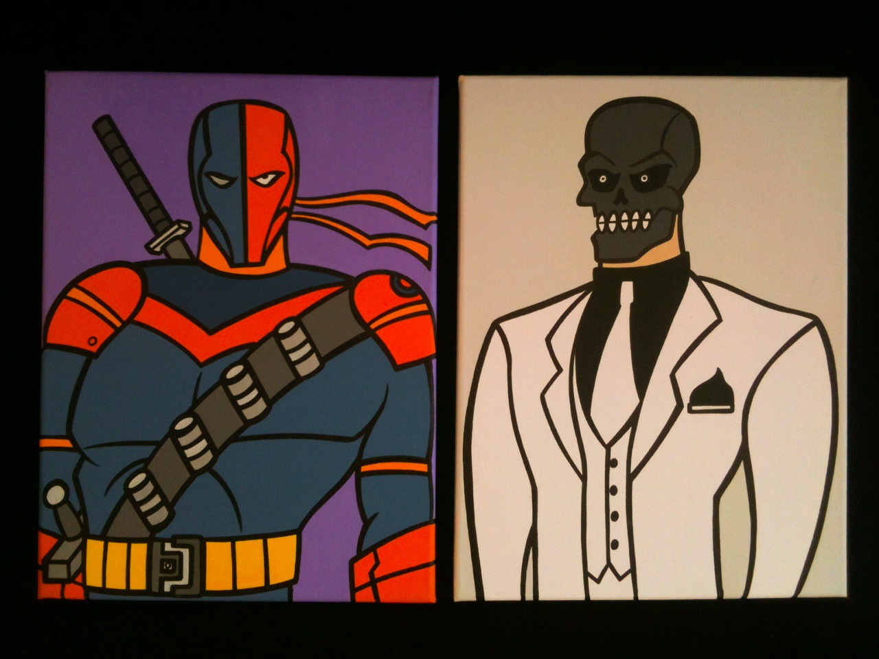 Jdtoonart Cartoon and Comic pop art Paintings: Deathstroke and Black ...