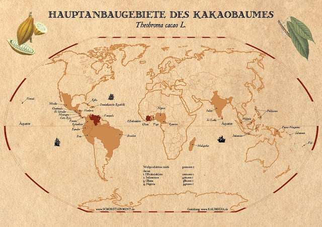 Demográfica Web: Planisferio que muestra las zonas de cultivo del árbol ...