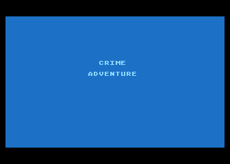 Gaming After 40: Adventure of the Week: Crime Adventure (1981)