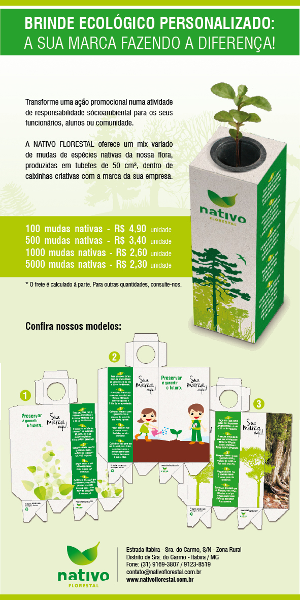 Nativo Florestal: Brindes ecológicos personalizados