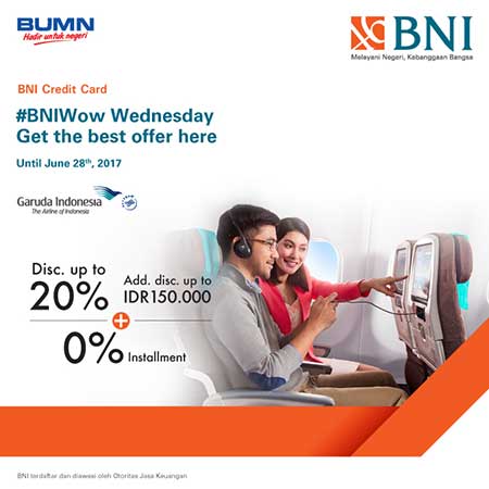 Promo Diskon & Cashback Tiket Garuda Dengan CC BNI