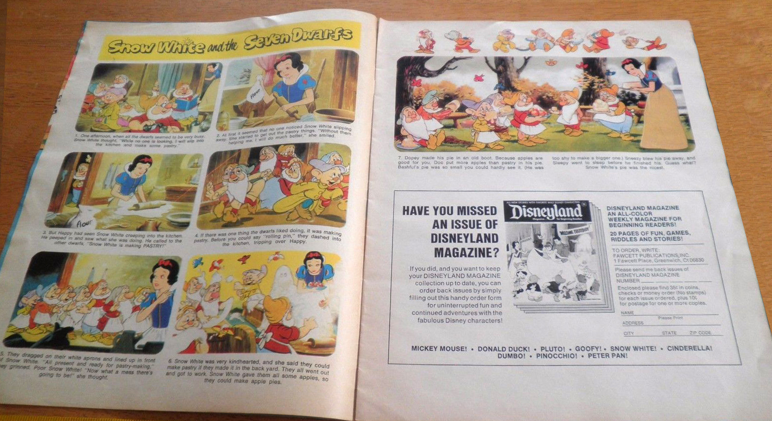 Filmic Light - Snow White Archive: 1970s Disneyland Magazine - Snow ...