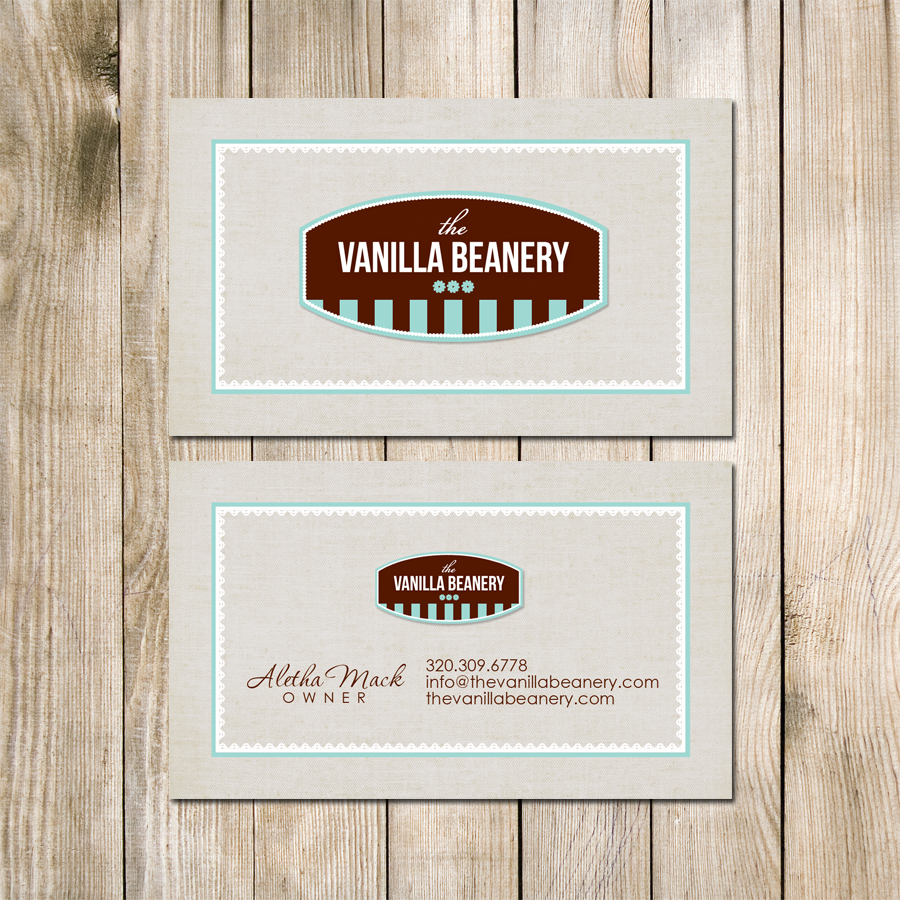 Kaylee Bug Design: The Vanilla Beanery Business Card