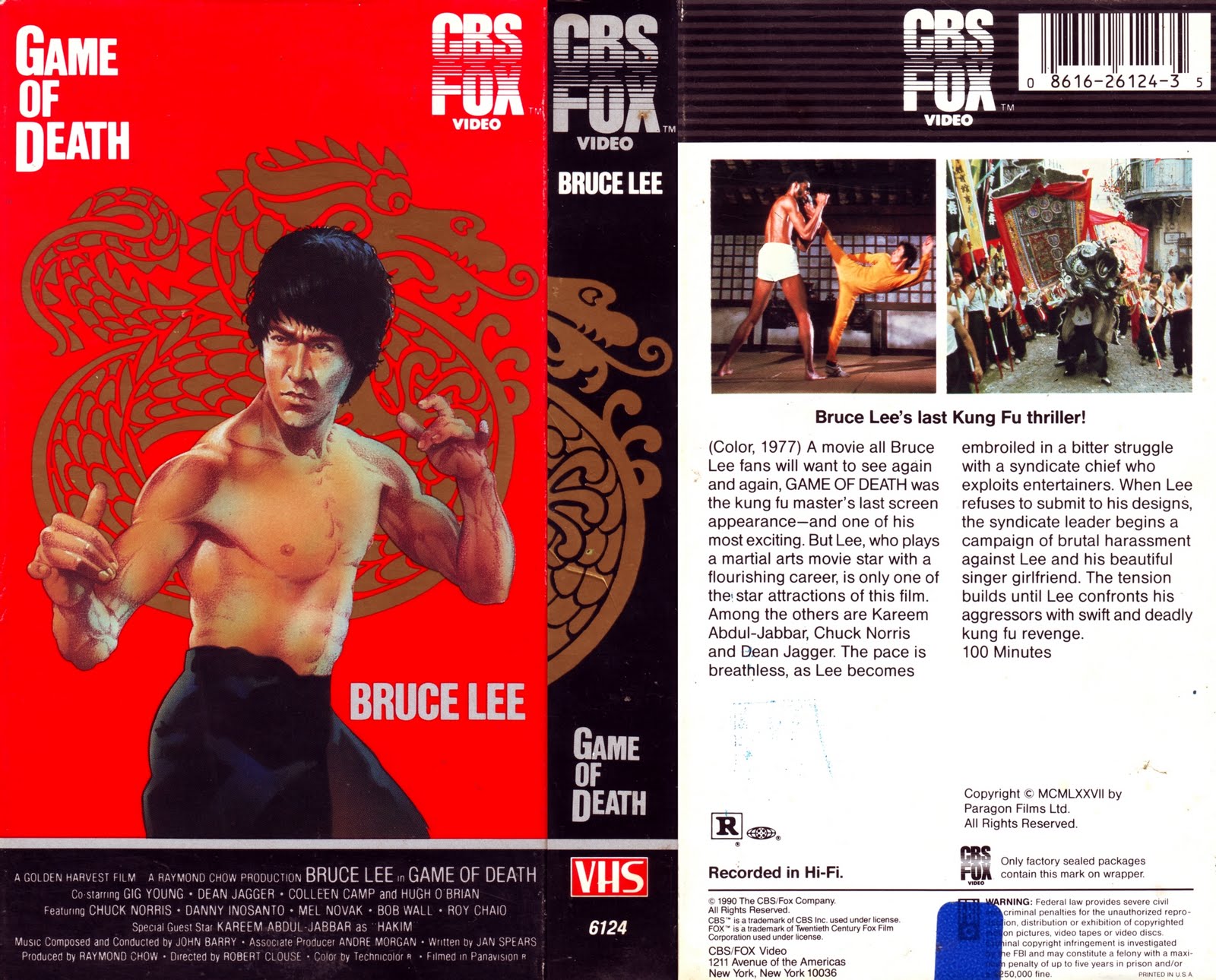 VHS Cover Scans: Game Of Death (1978)