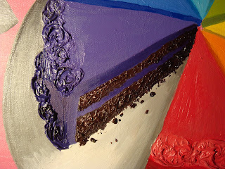 Tasty Paintings: Color Wheel Cake ALMOST done