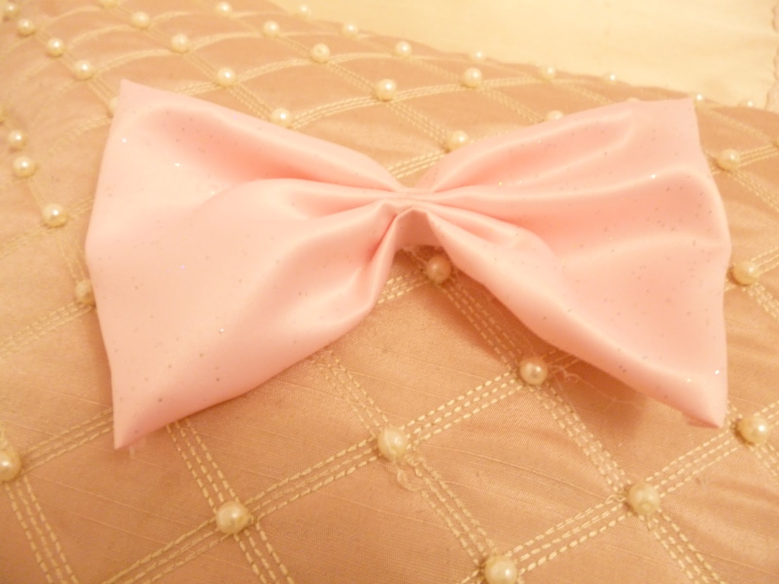Magic Pearl Heart: DIY Popular Hime Gyaru Double Bow Hair Accessory