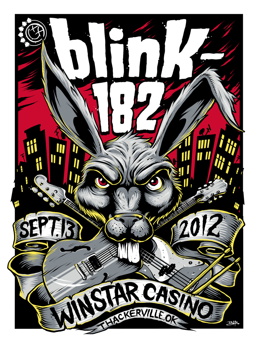 INSIDE THE ROCK POSTER FRAME BLOG: Brandon Heart Blink 182 poster for ...