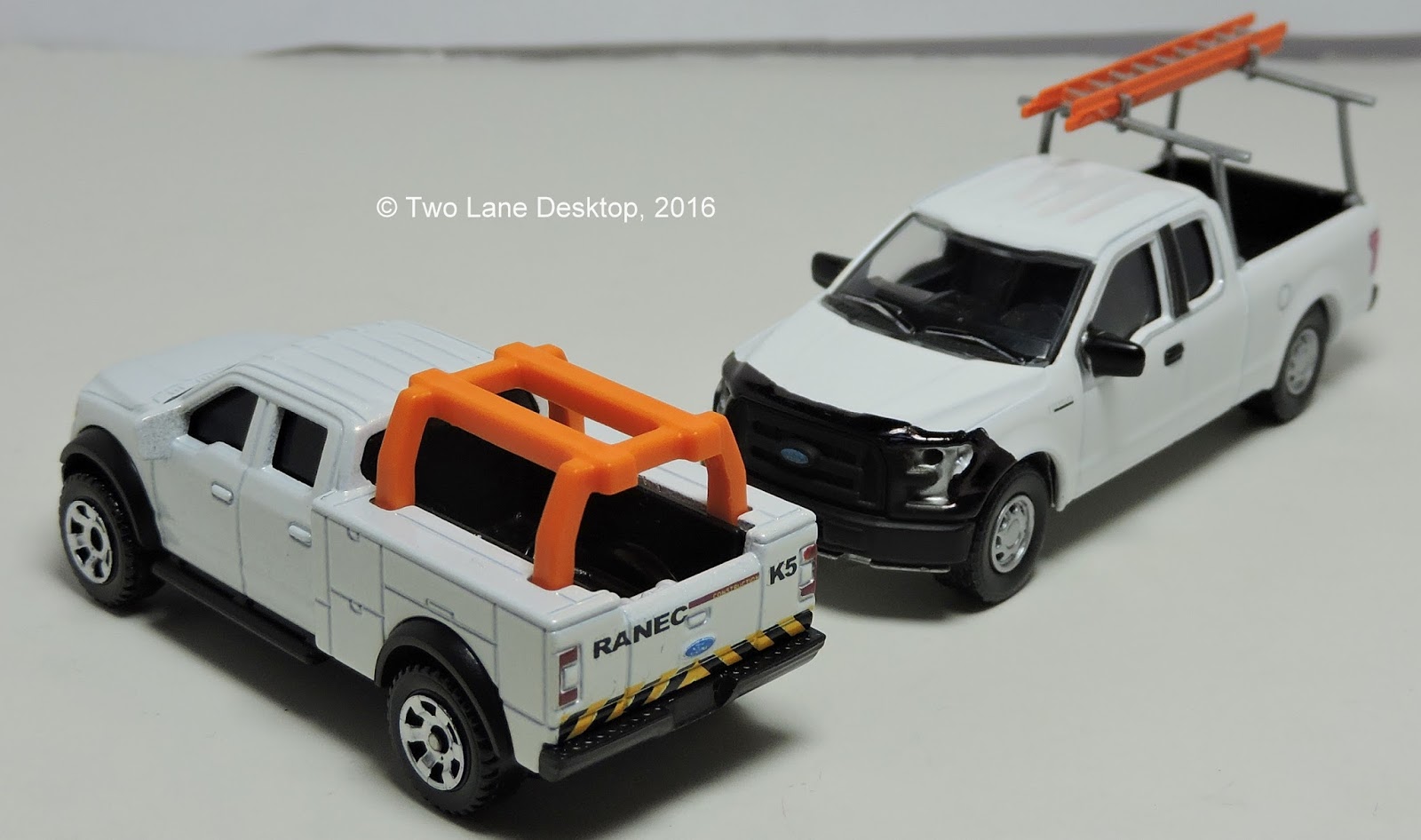 Greenlight and Matchbox 2015 Ford F-150 Contractor Trucks and M2 ...