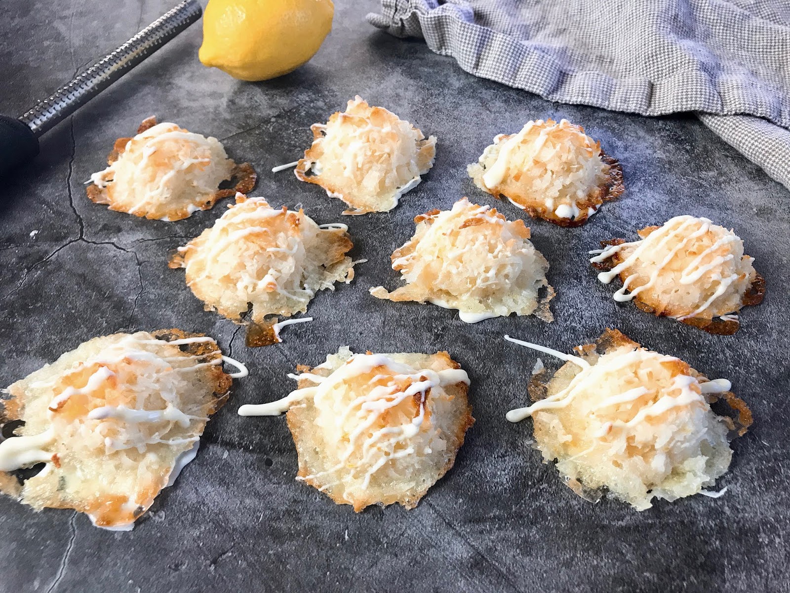 Dairy-Free Lemon Macaroons with White Chocolate