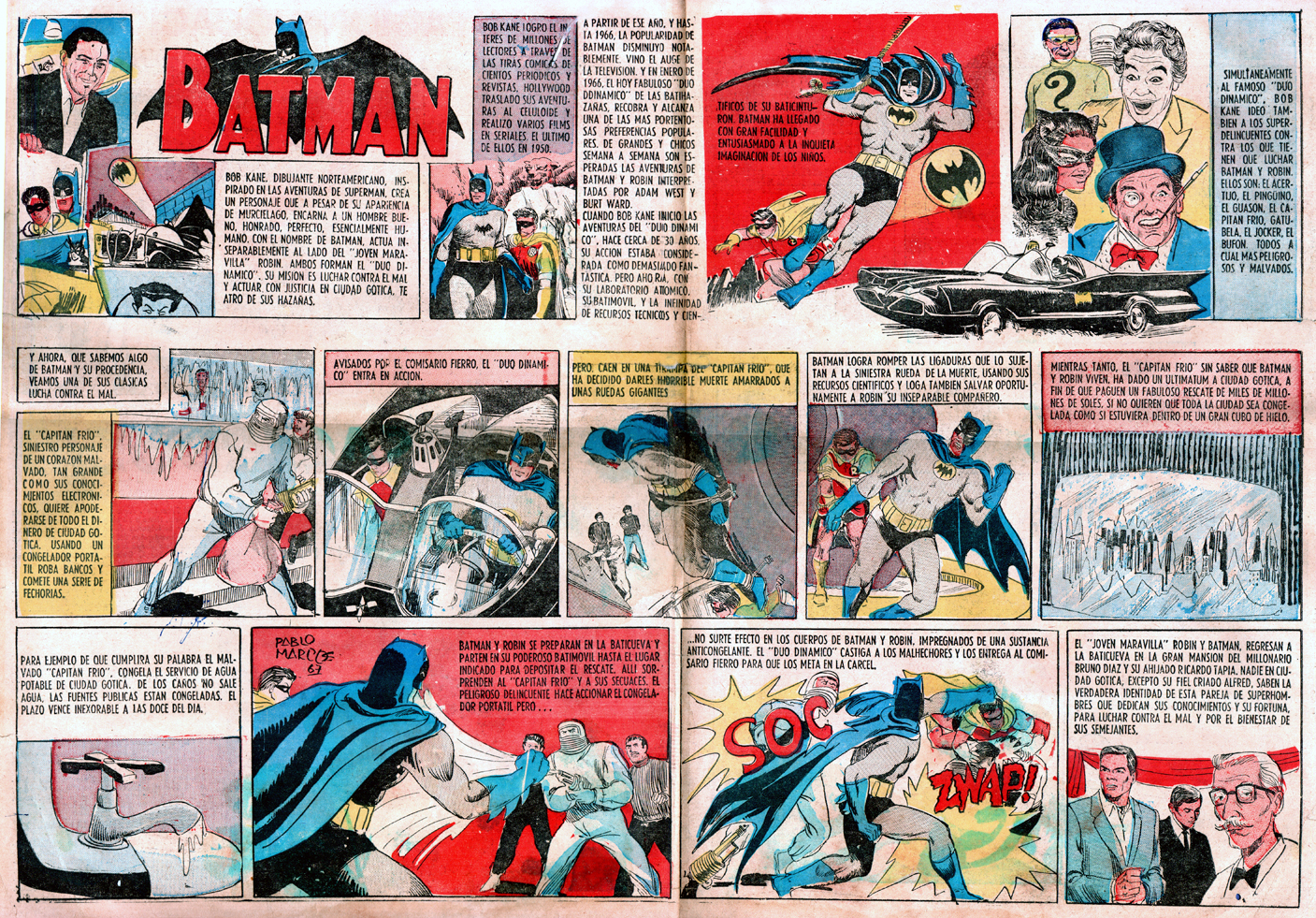 MUNDO COMICS: BATMAN DIBUJADO POR ENRIQUE BARTRA Y PABLO MARCOS (1967)