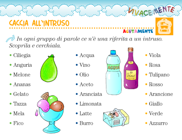 VIVACEMENTE il giornalino del cuore e della mente: Trova l'intruso in ...