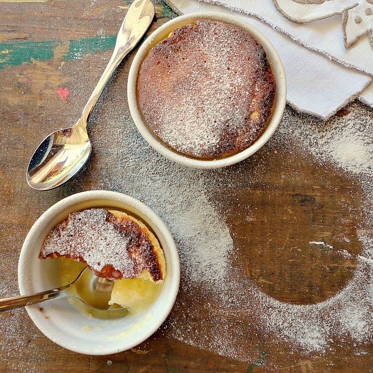 lemon polenta pudding: bonheur cuisine