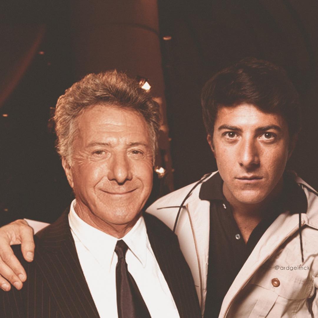 30 Amazing Then & Now Portraits of Famous Actors Posing With Themselves ...