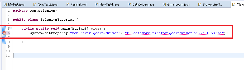 First Webdriver Script On Firefox Browser Selenium Webdriver Tutorial Selenium Tutorial