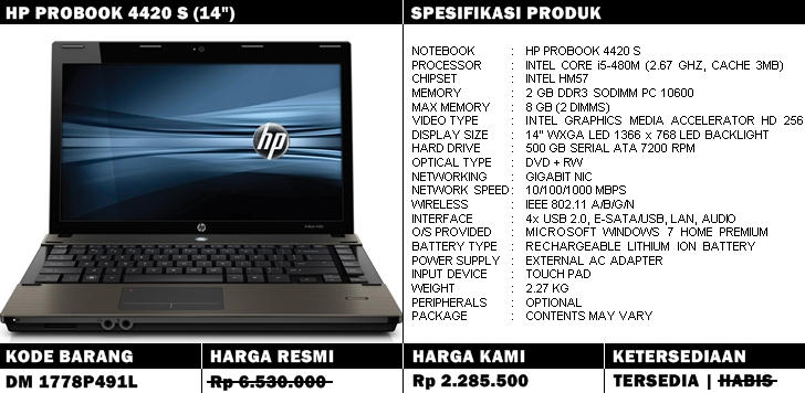 HP PROBOOK 4420S