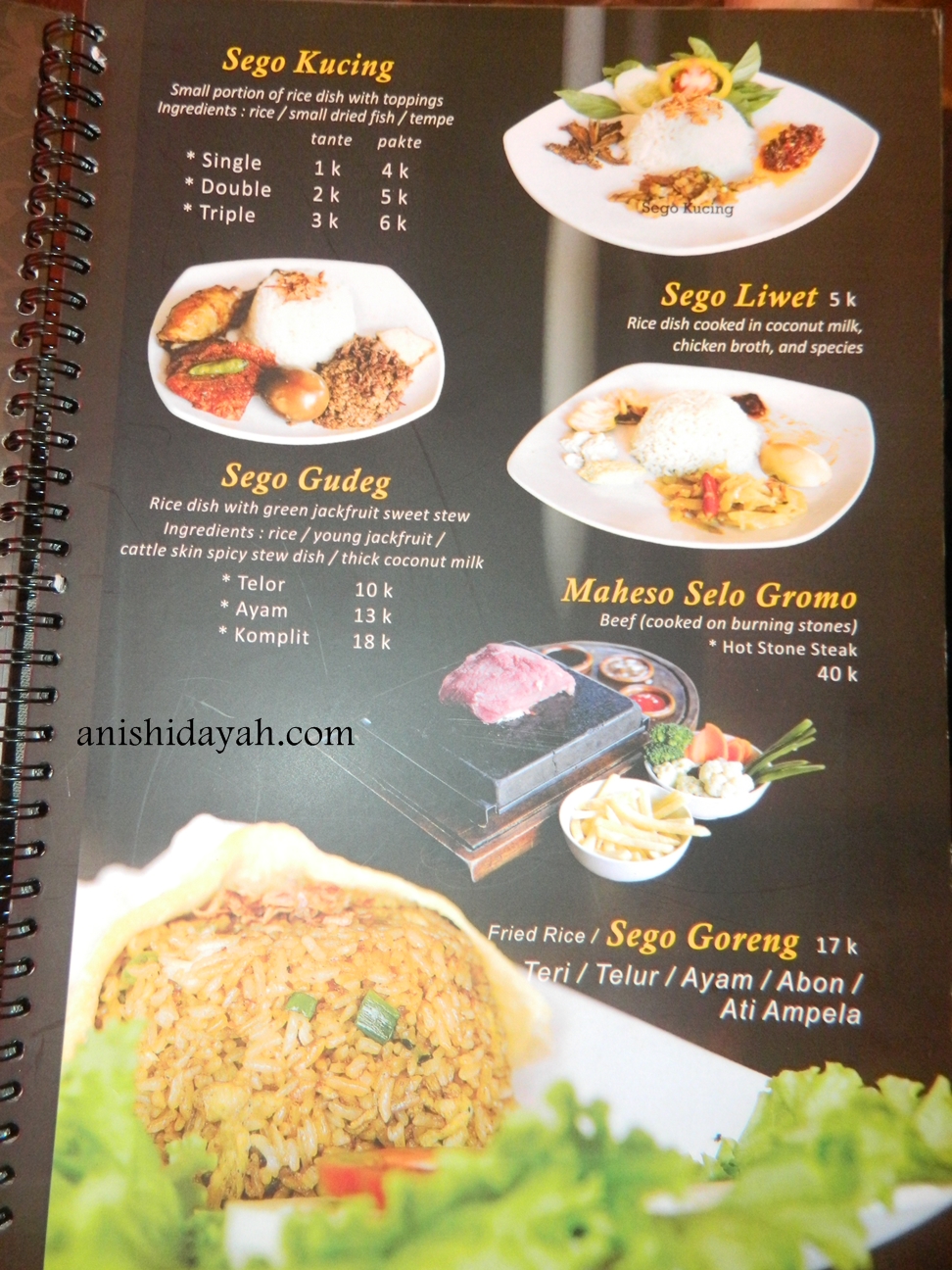 SangPetualang: Iseng - iseng Mengintip Menu di The House Of Raminten