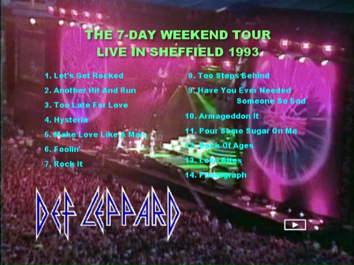 T.U.B.E.: Def Leppard - 1993-06-06 - Sheffield, UK (DVDfull pro-shot)