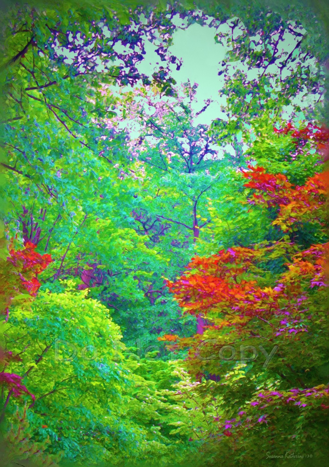 Paintings-of-Artists-Original-Unusual- Art: Painting of Secret Trees