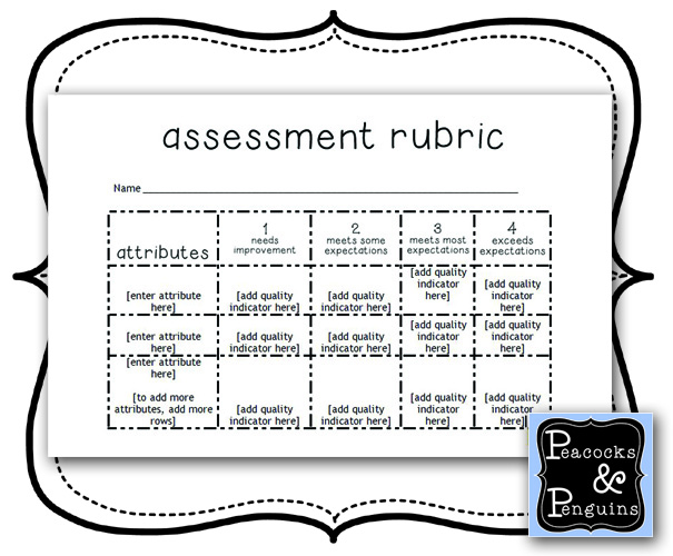 Peacocks and Penguins in the Classroom: Teaching Expectations with Rubrics - Freebie!