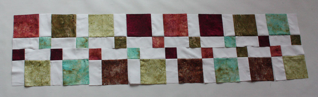 Inspired by Fabric: Disappearing Ninepatch Table Runner Tutorial