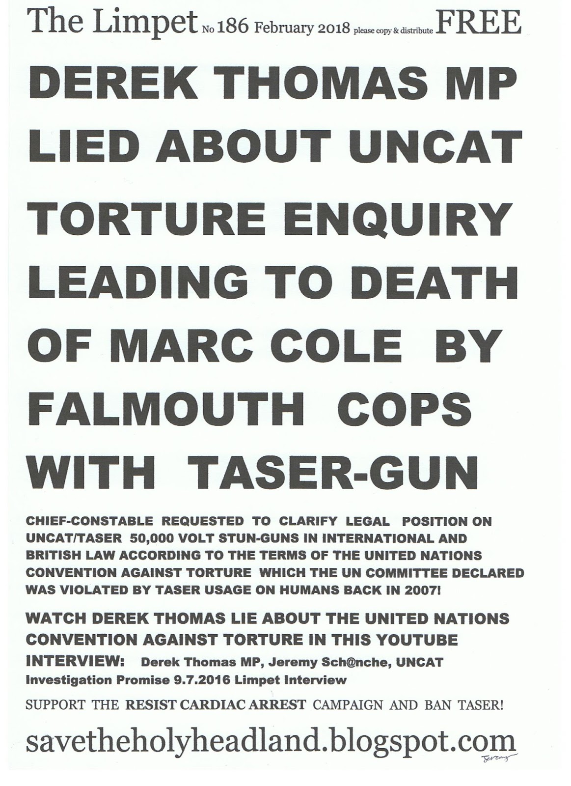 Save the Holy Headland: Marc Cole - The First Cornishman Killed By ...