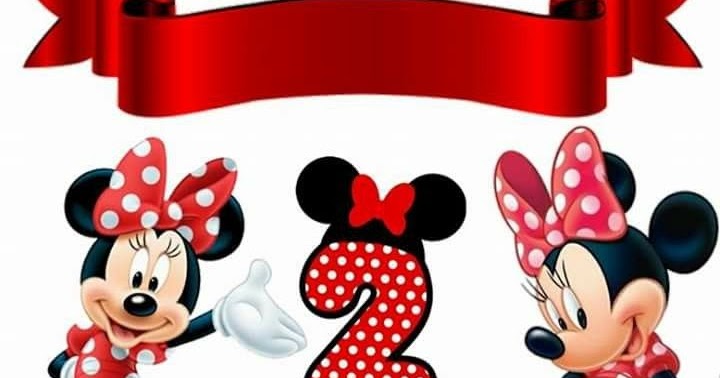 Minnie Cumple 2 A os Toppers Para Tartas Tortas Pasteles Bizcochos 