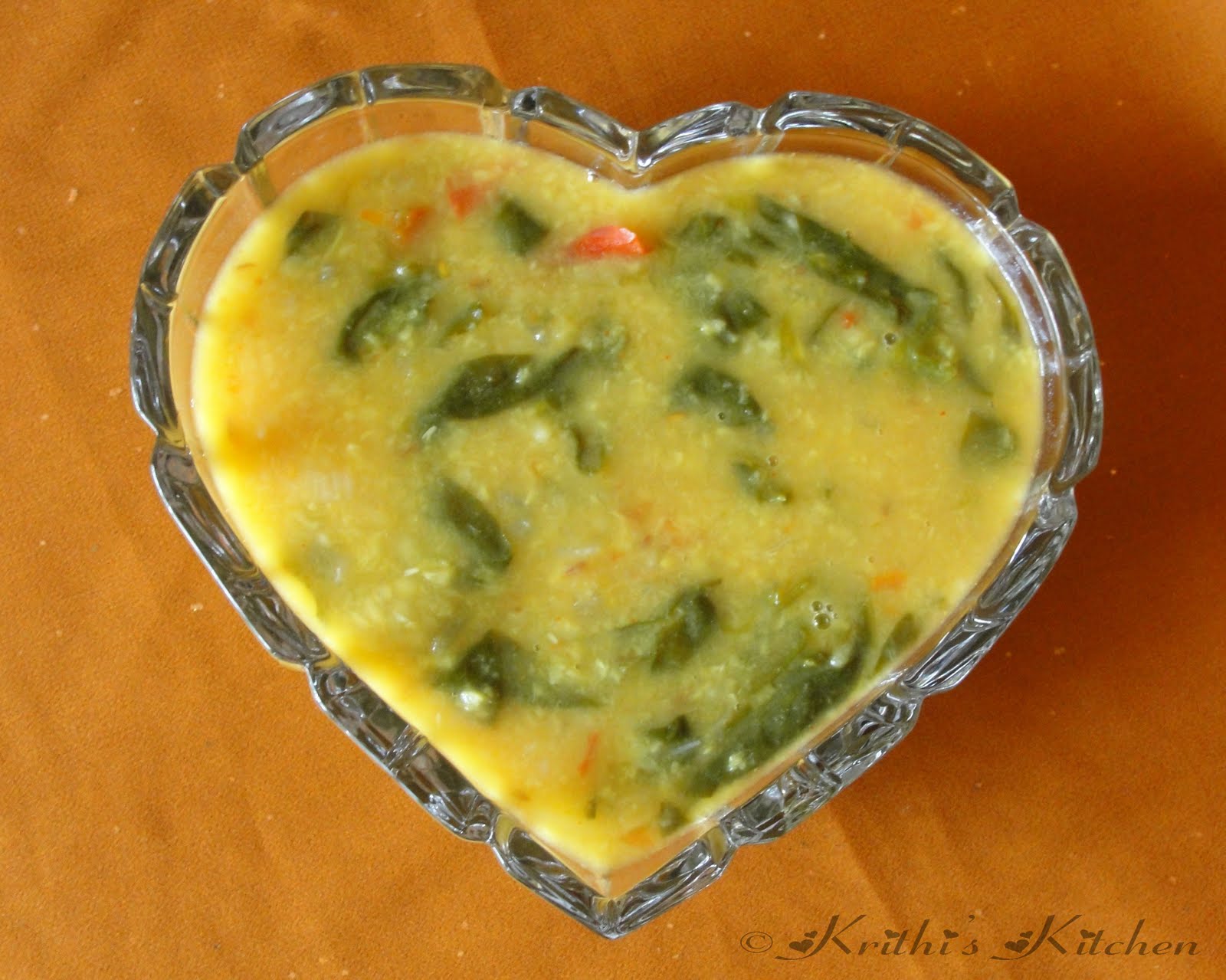 Krithi's Kitchen: Spinach Dhal - Simple and hearty quickie | Indian ...
