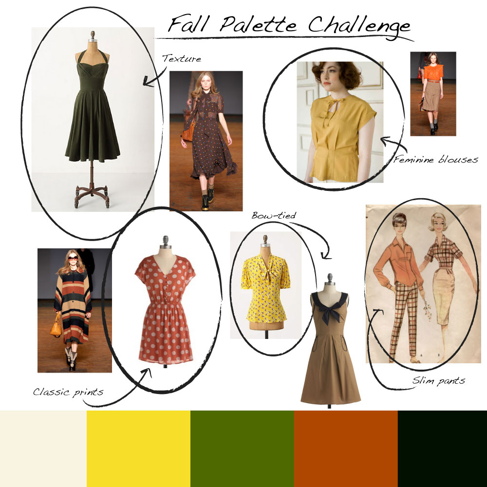 Lace and Thimble: Fall Palette Challenge Mood Board