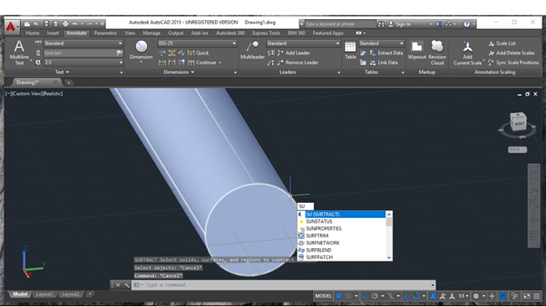 Membuat Pipa 3D di Autocad